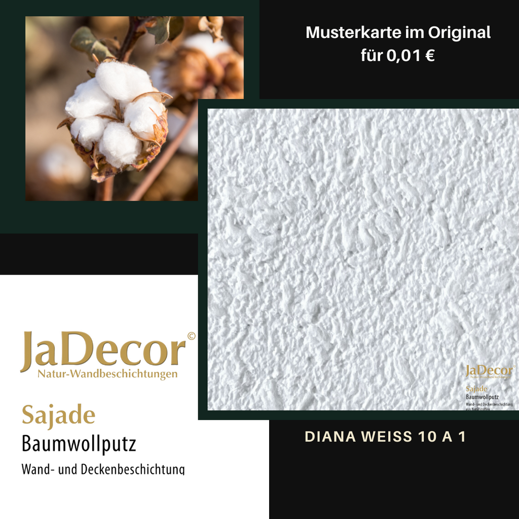 Baumwollputz Diana Weiß10A1 – Strahlendes Weiß | JaDecor – JaDecor GmbH